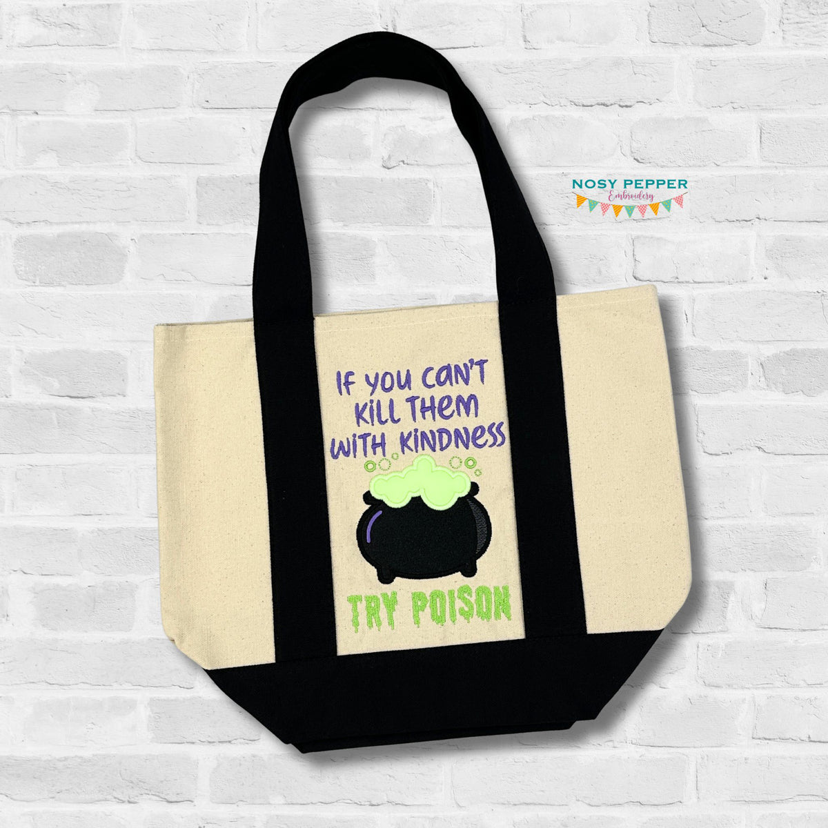 Try Poison appliqué machine embroidery design (4 sizes included) DIGIT – Nosy Pepper Patterns