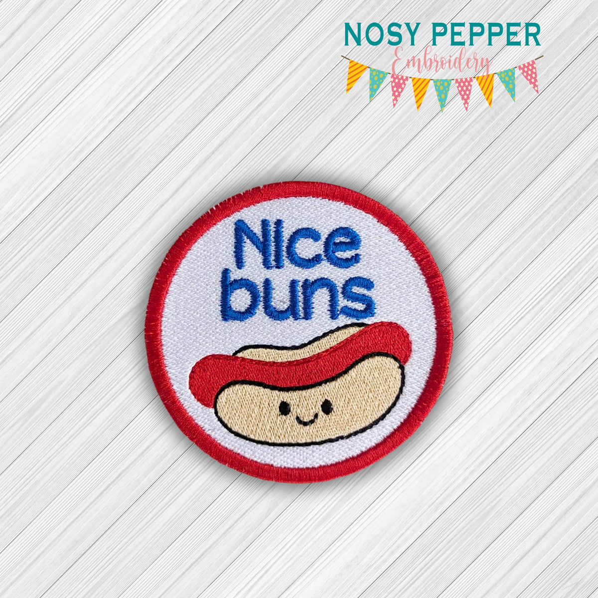 Nice Buns Patch Machine Embroidery Design 2 Sizes Included Digital D