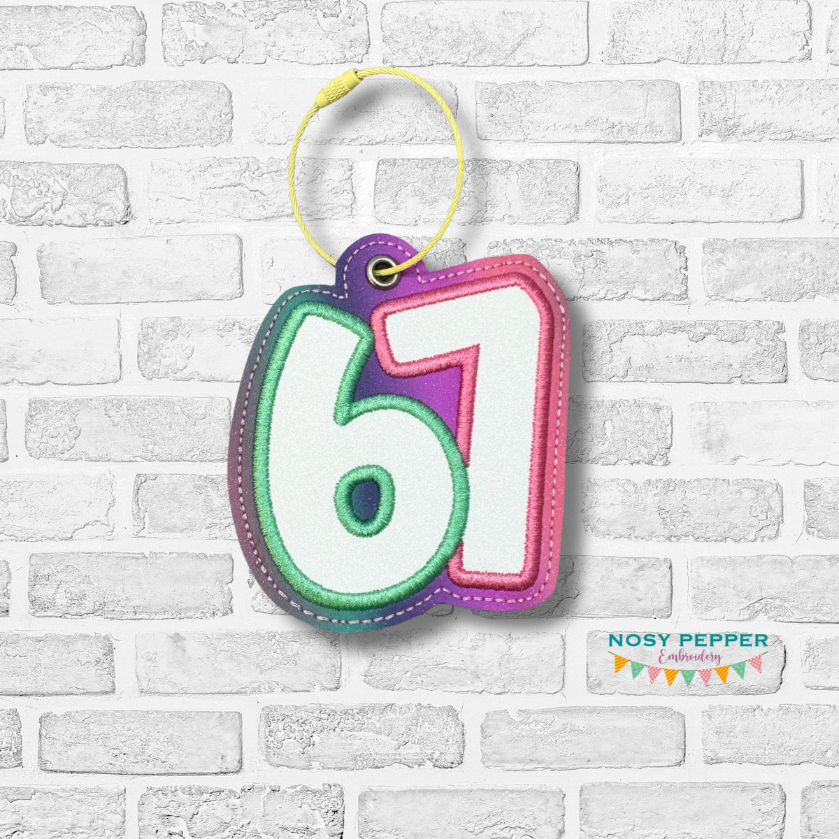 67 Applique bag tag/ornament/bookmark machine embroidery design DIGITA ...