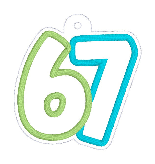 67 Applique bag tag/ornament/bookmark machine embroidery design DIGITA ...