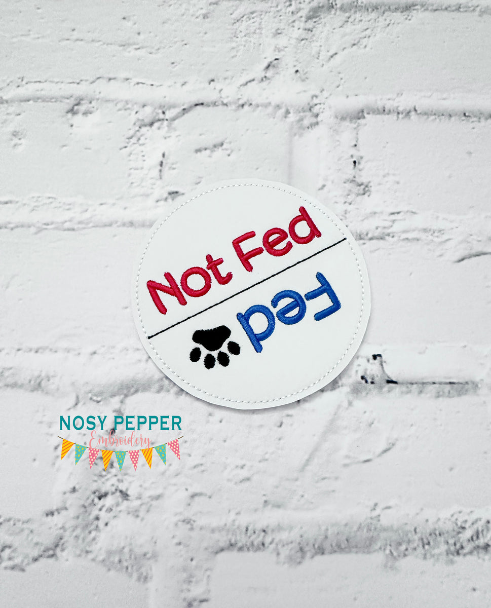 Fed Not Fed ITH Sign 4x4 Hoop machine embroidery design DIGITAL DOWNLO ...