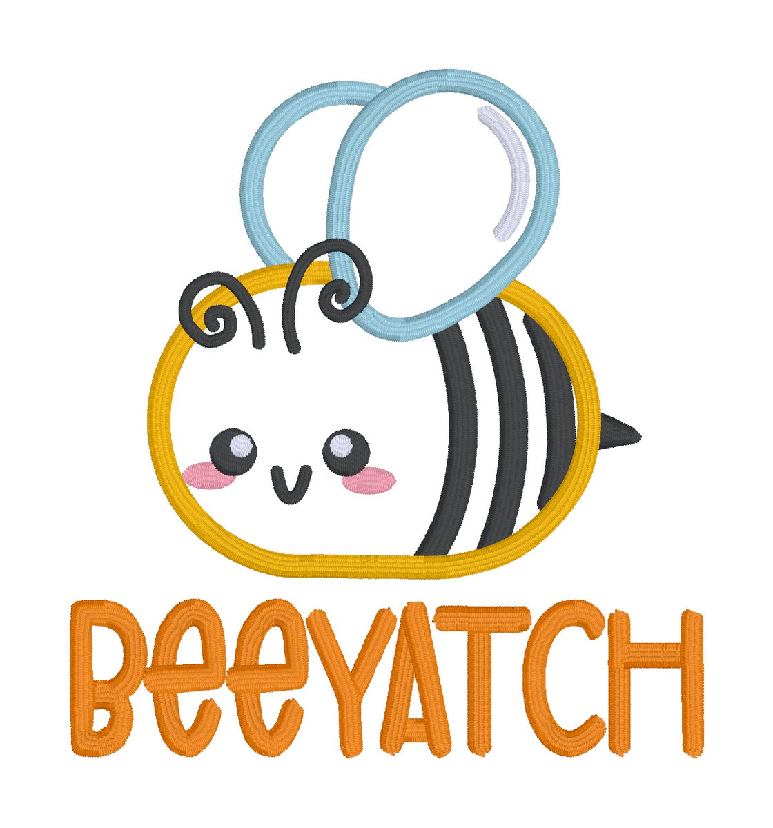 Beeyatch applique machine embroidery design (4 sizes included) DIGITAL ...
