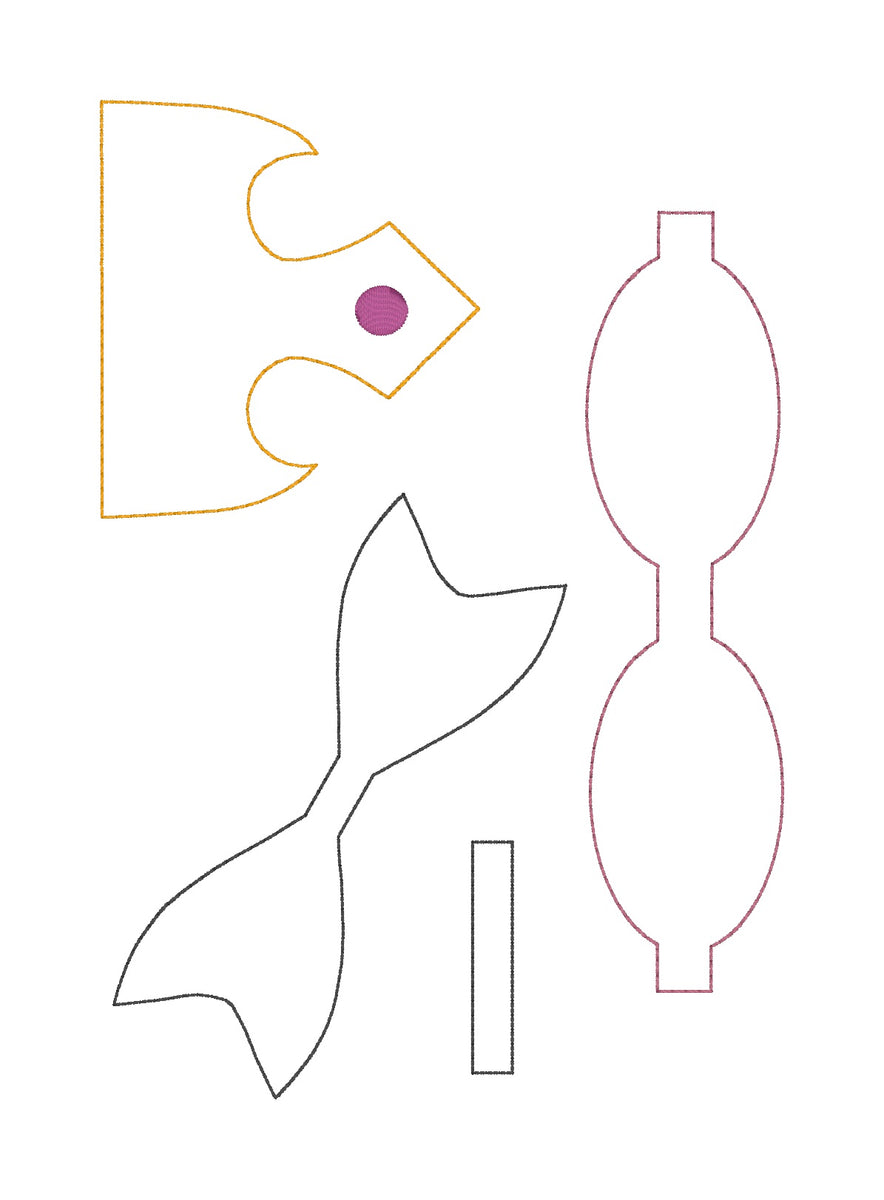 Crown ITH Bow Nov 24 Mystery Bundle (2 sizes included) machine embroid ...