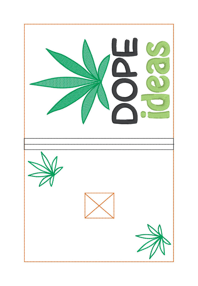 Dope Ideas notebook cover (2 sizes available) machine embroidery desig ...