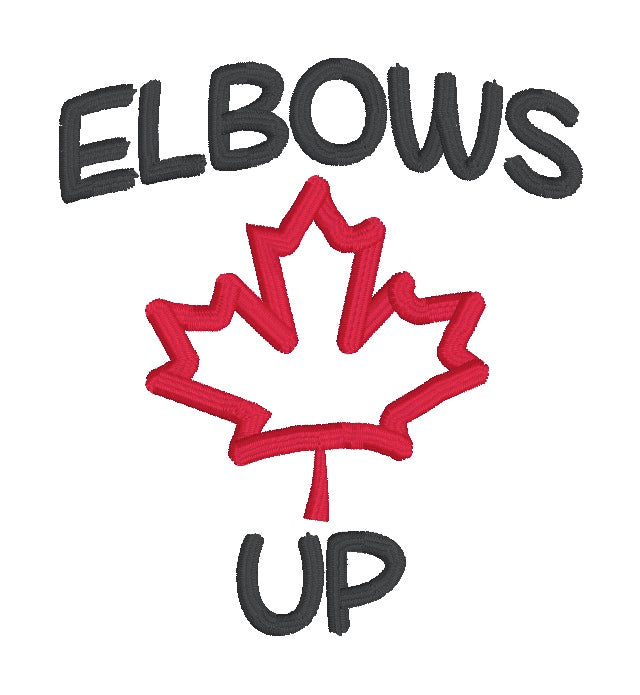 Elbows Up machine embroidery design (5 sizes included) DIGITAL DOWNLOA ...
