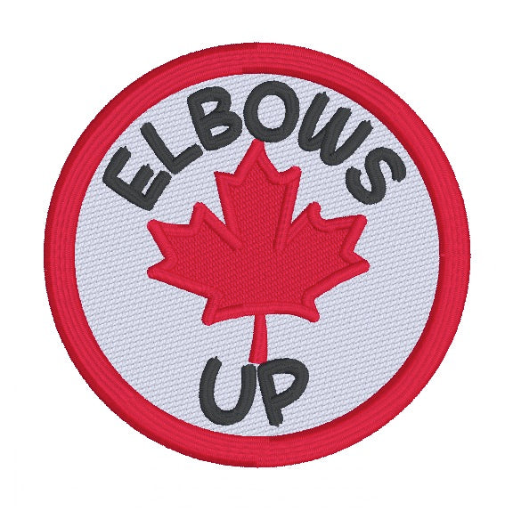 Elbows Up patch (2 sizes included) machine embroidery design DIGITAL D ...