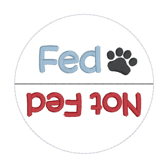 Fed Not Fed ITH Sign 4x4 Hoop machine embroidery design DIGITAL DOWNLO ...