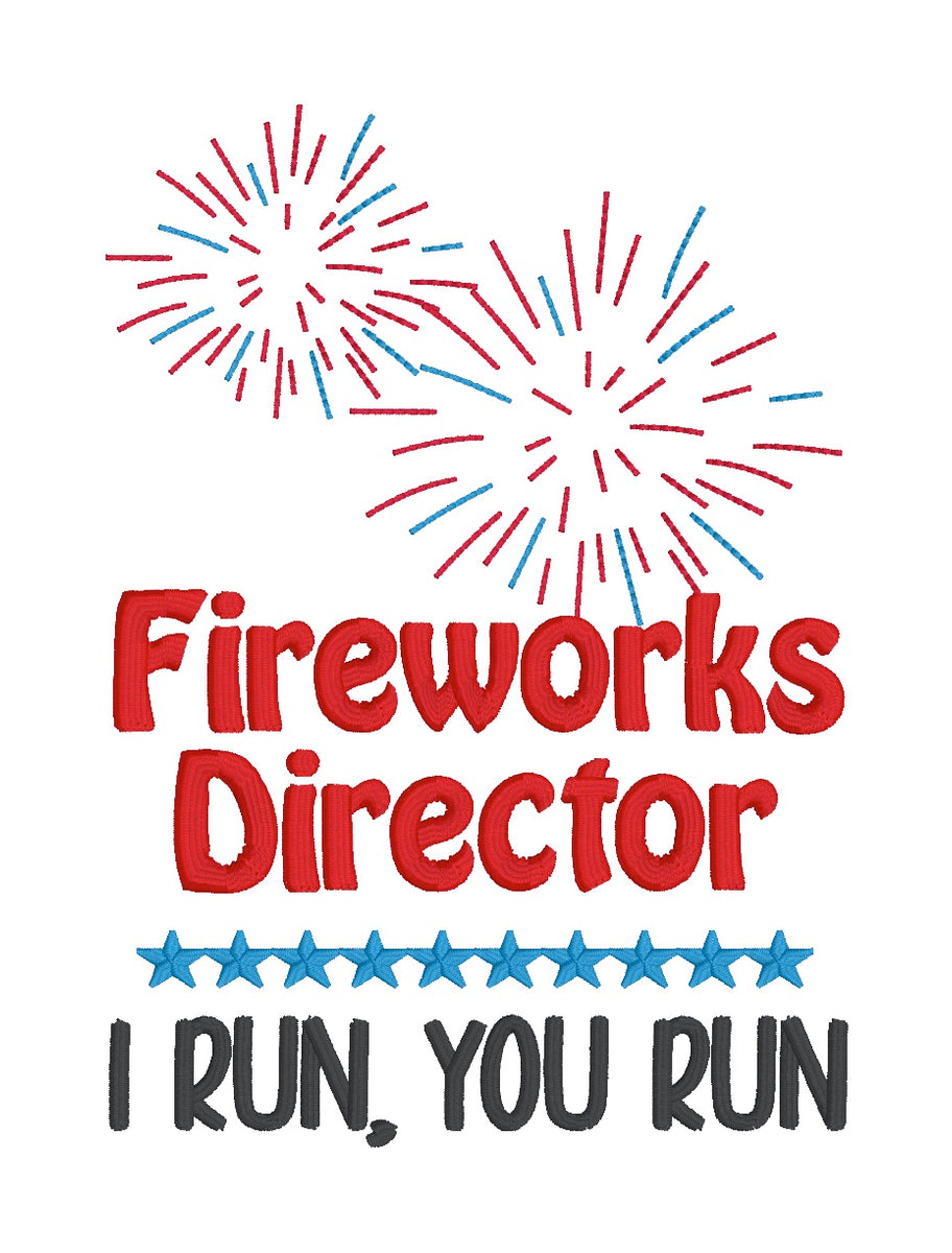 Fireworks Director machine embroidery design (4 sizes included) DIGITA ...