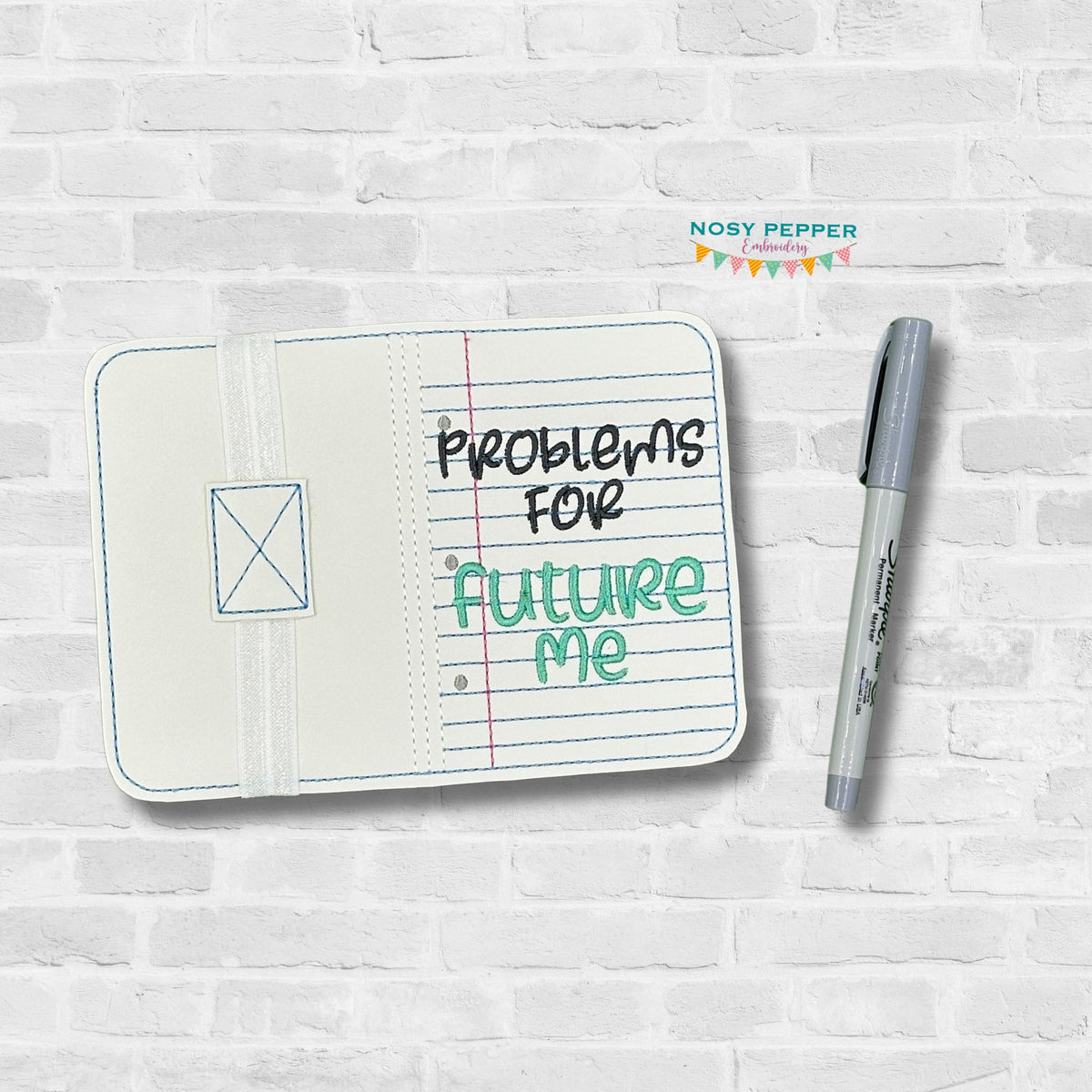 Future Me applique Notebook Cover (2 sizes available) machine embroide ...