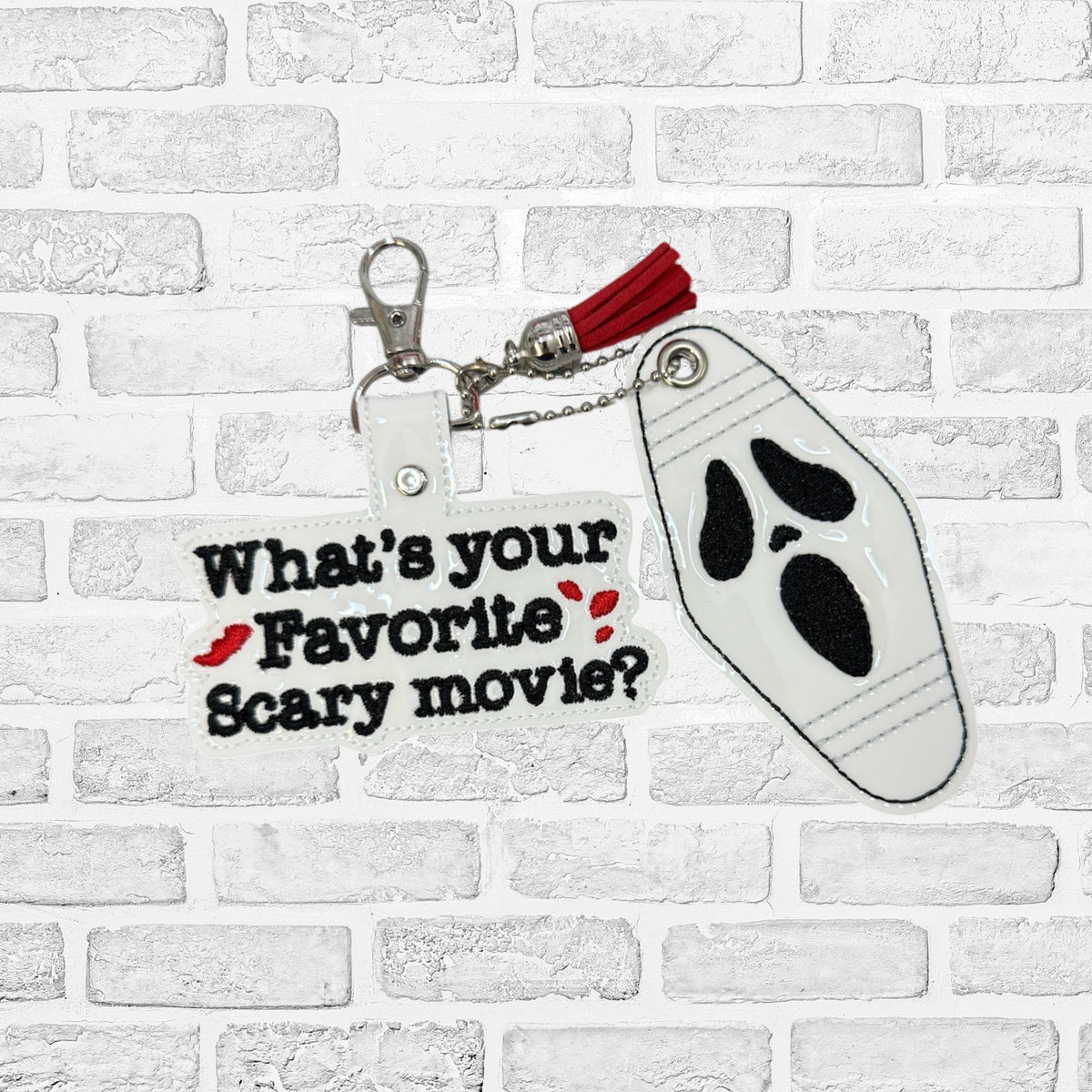 Ghost Face snap tab and eyelet fob set (single and multi files include ...