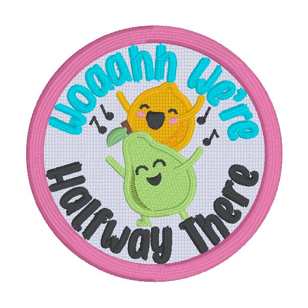 Halfway There patch (2 sizes included) machine embroidery design DIGIT ...