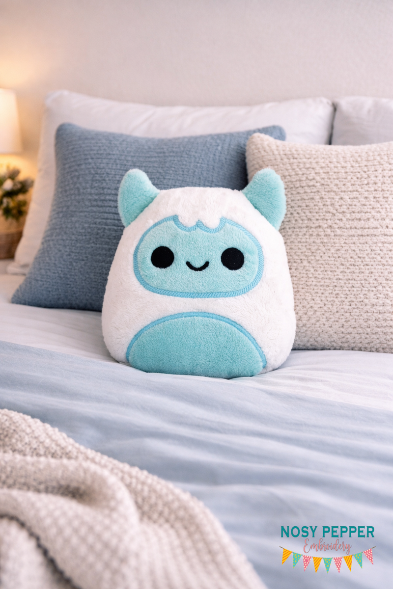 Yeti squishy stuffie (5 sizes included) machine embroidery design mach ...
