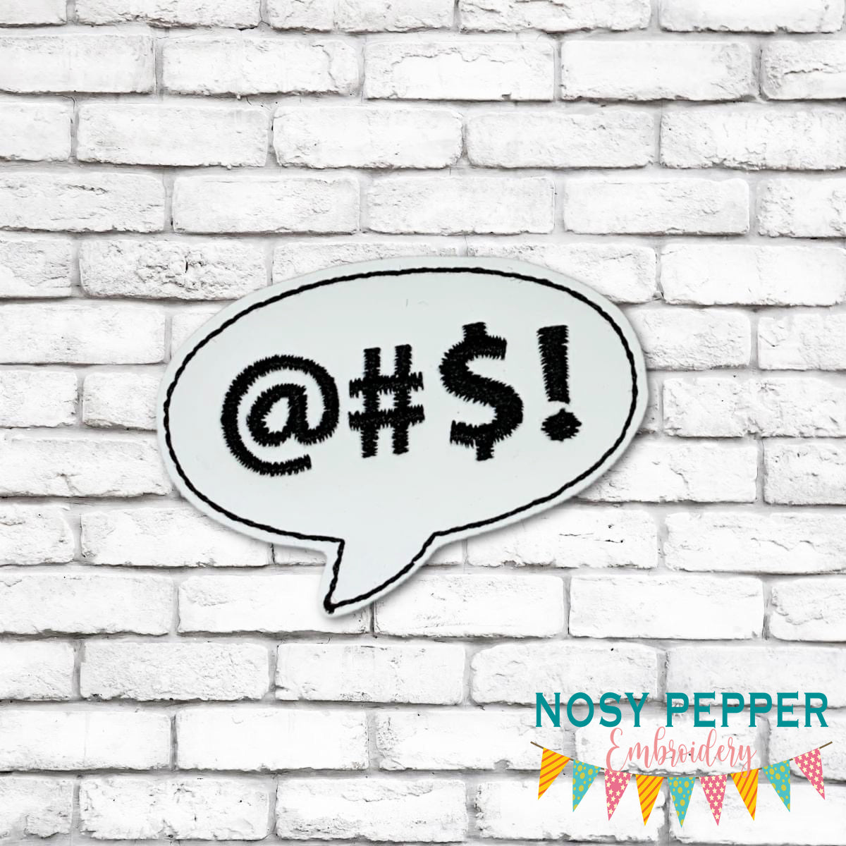 Swear bubble feltie embroidery file (single and multi files included ...