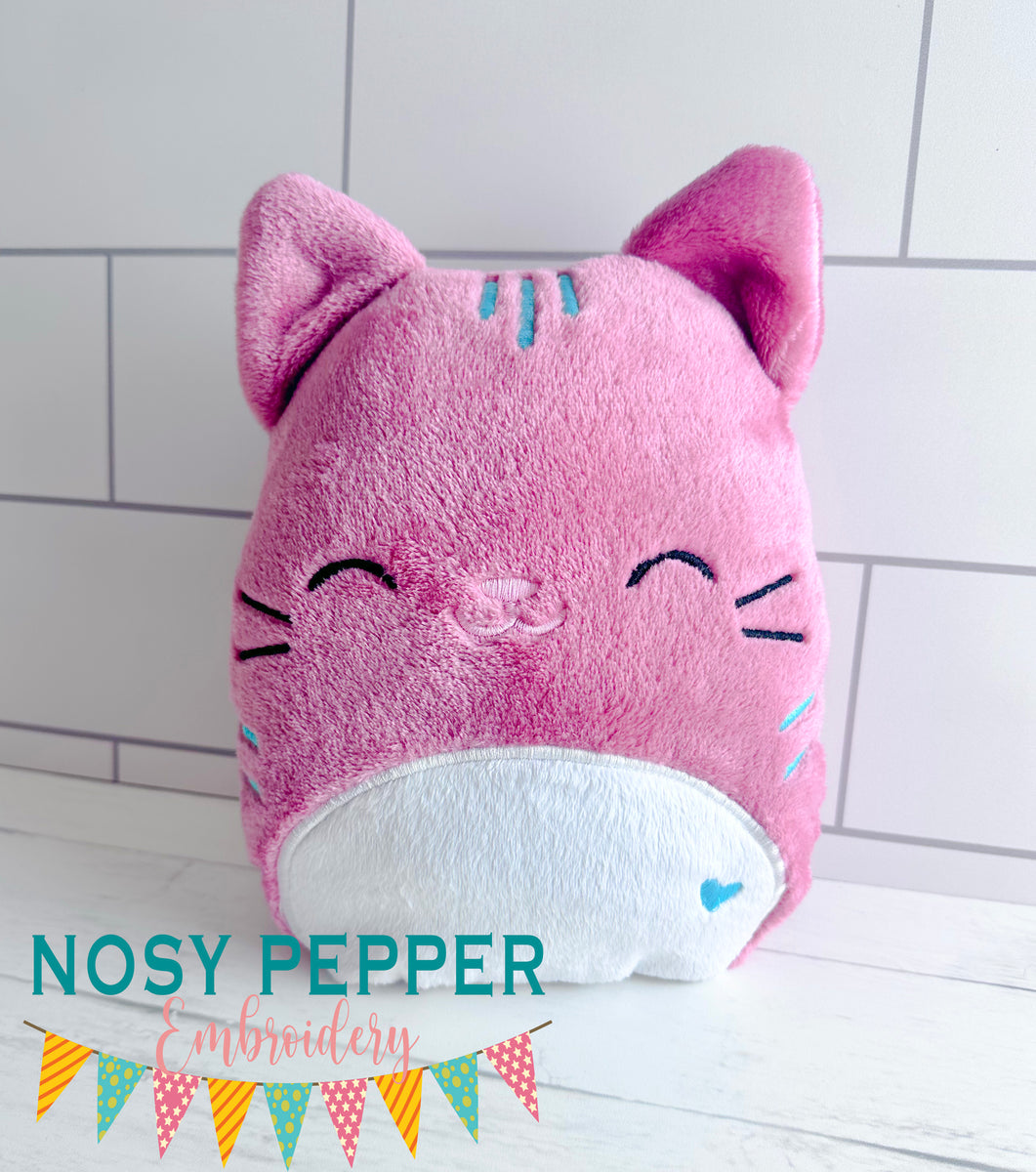 Cat squishy stuffie (5 sizes included) machine embroidery design machi ...