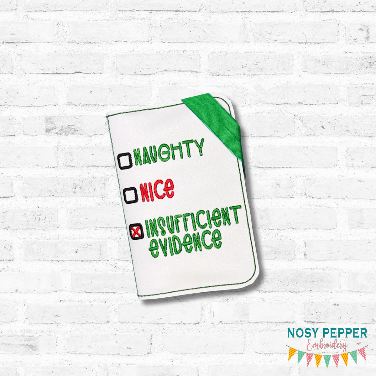Insufficient Evidence notebook cover 2 sizes available machine embroid ...