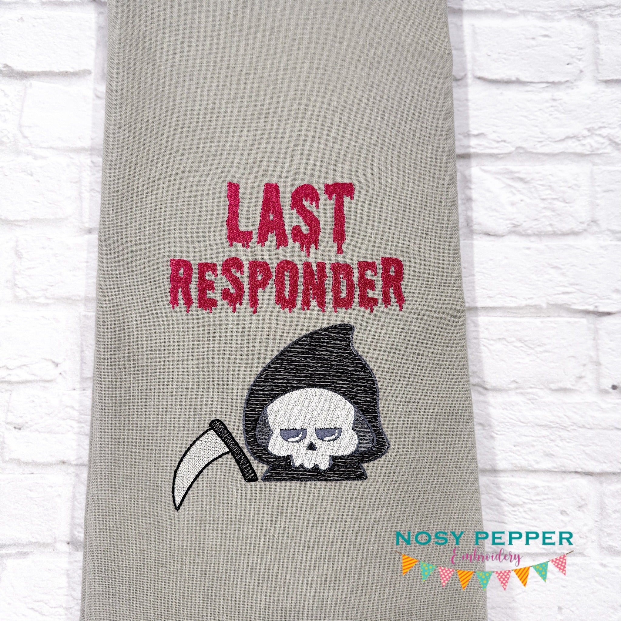 Last Responder machine embroidery design (4 sizes included) DIGITAL DO ...