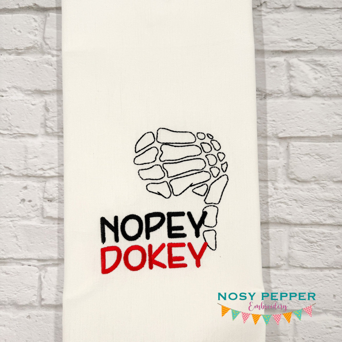 Nopey Dokey machine embroidery design (5 sizes included) DIGITAL DOWNL ...