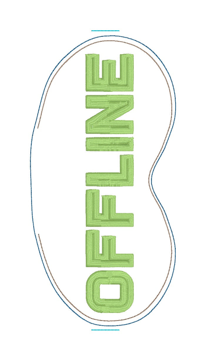 Offline sleep mask machine embroidery design (2 sizes included) DIGITA ...