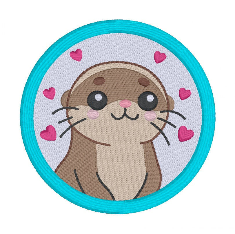 Otter patch Oct '24 Mystery Bundle (2 sizes included) machine embroide – Nosy Pepper Patterns
