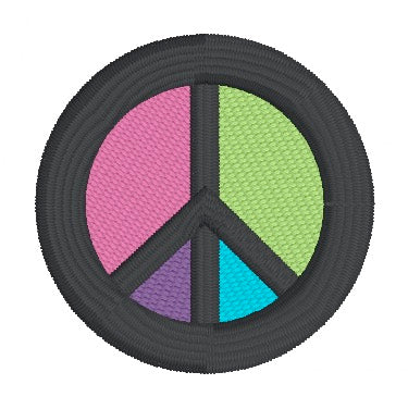 Peace patch set (4 designs included) machine embroidery design DIGITAL ...