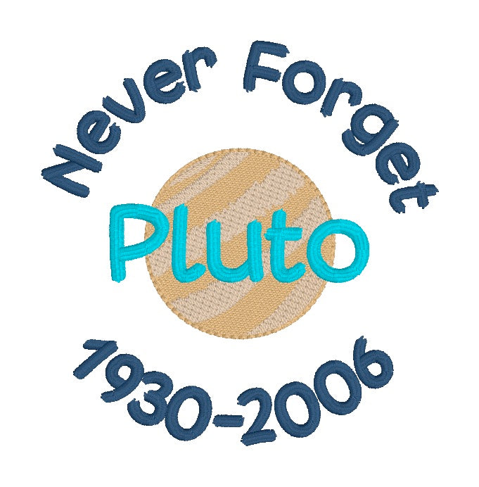 Pluto Never Forget Sketchy machine embroidery design (5 sizes included ...