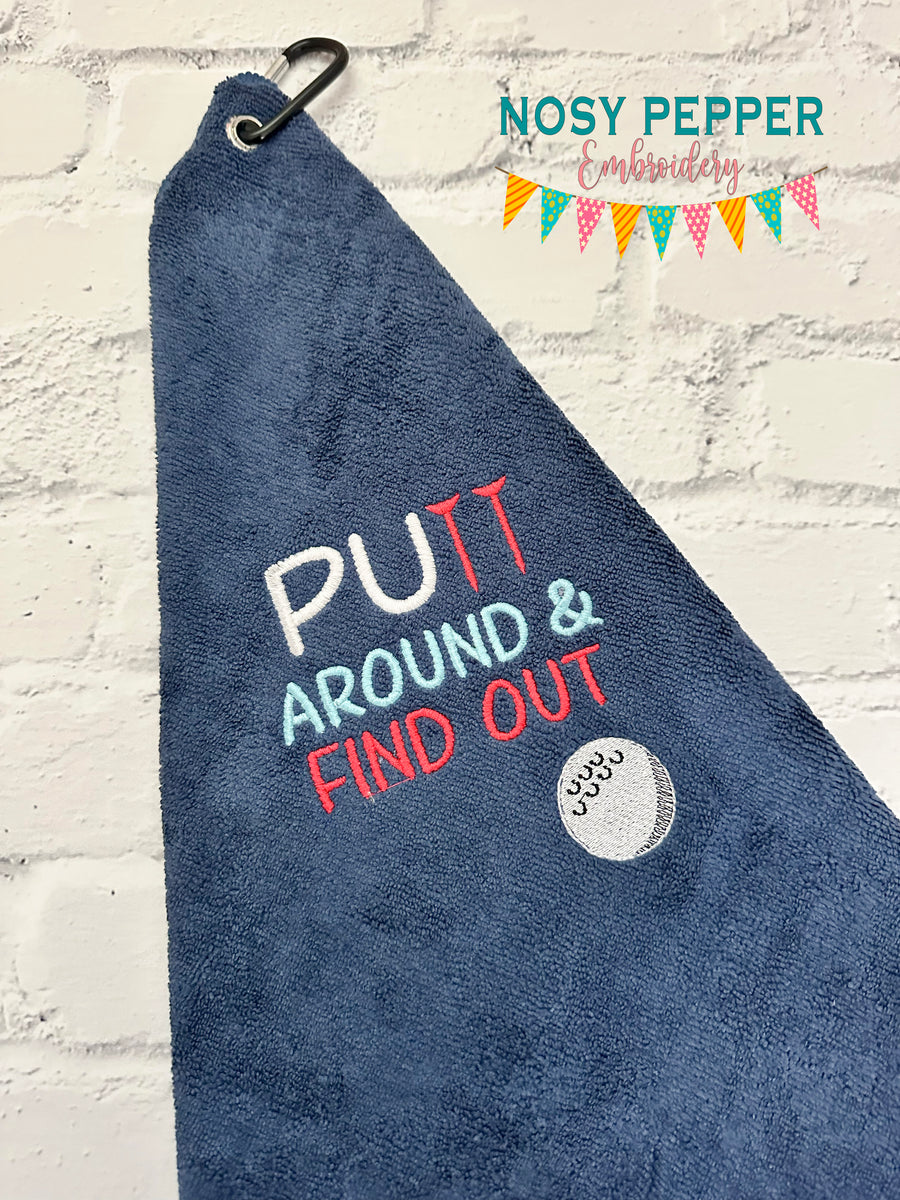 Putt Around machine embroidery design (5 sizes included) DIGITAL DOWNL ...