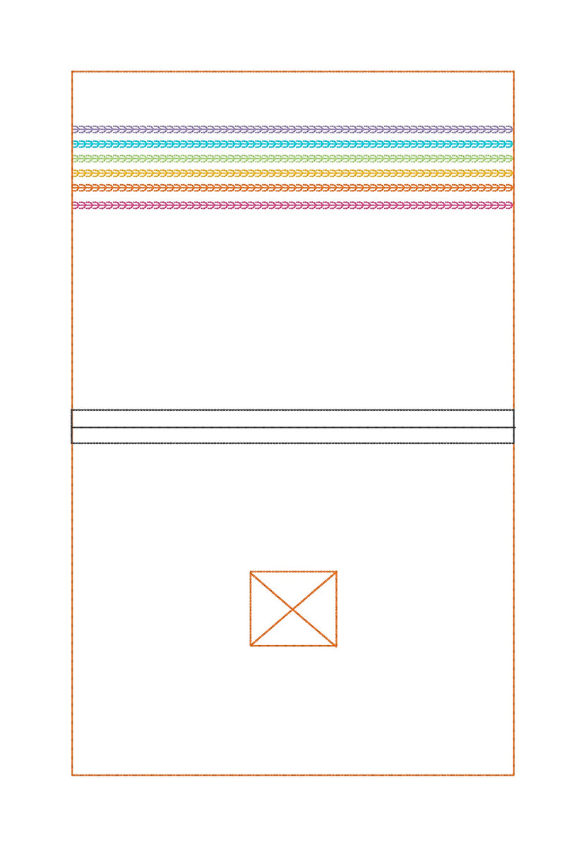 Rainbow Chain notebook cover (2 sizes available) machine embroidery de ...