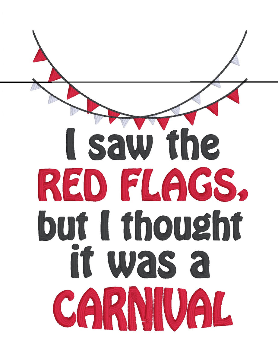 Red Flags machine embroidery design (4 sizes included) DIGITAL DOWNLOA ...