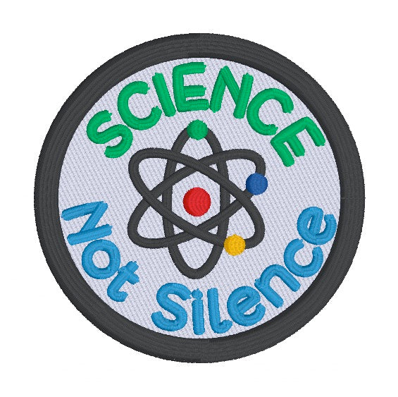 Science Not Silence patch (2 sizes included) machine embroidery design ...