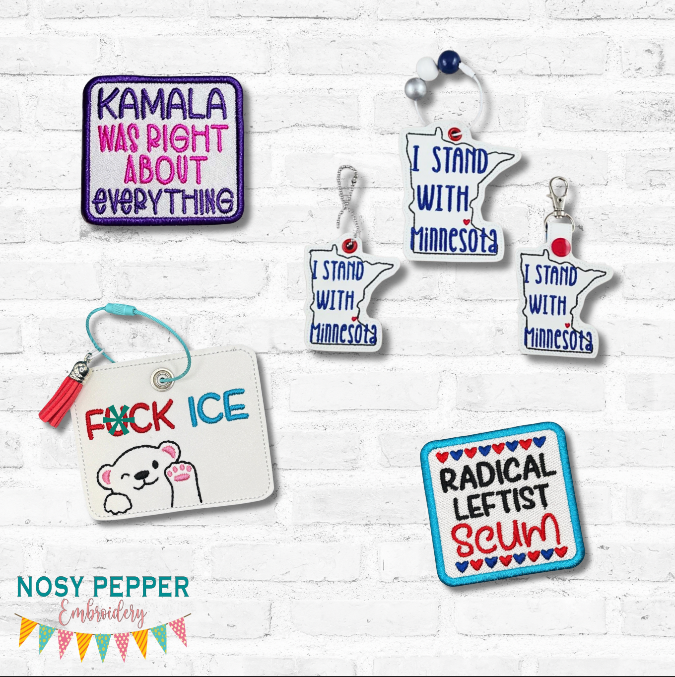 Protest Bundle machine embroidery design DIGITAL DOWNLOAD – Nosy Pepper ...