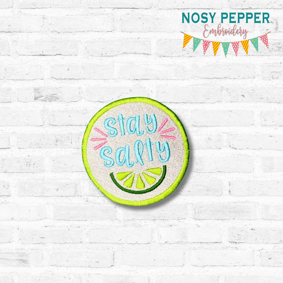 Stay Salty patch (2 sizes included) machine embroidery design DIGITAL ...