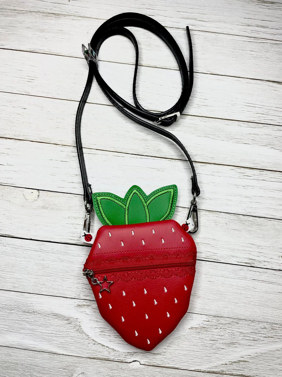 Strawberry Bag Essentials ITH Bag (4 sizes available) machine embroide ...