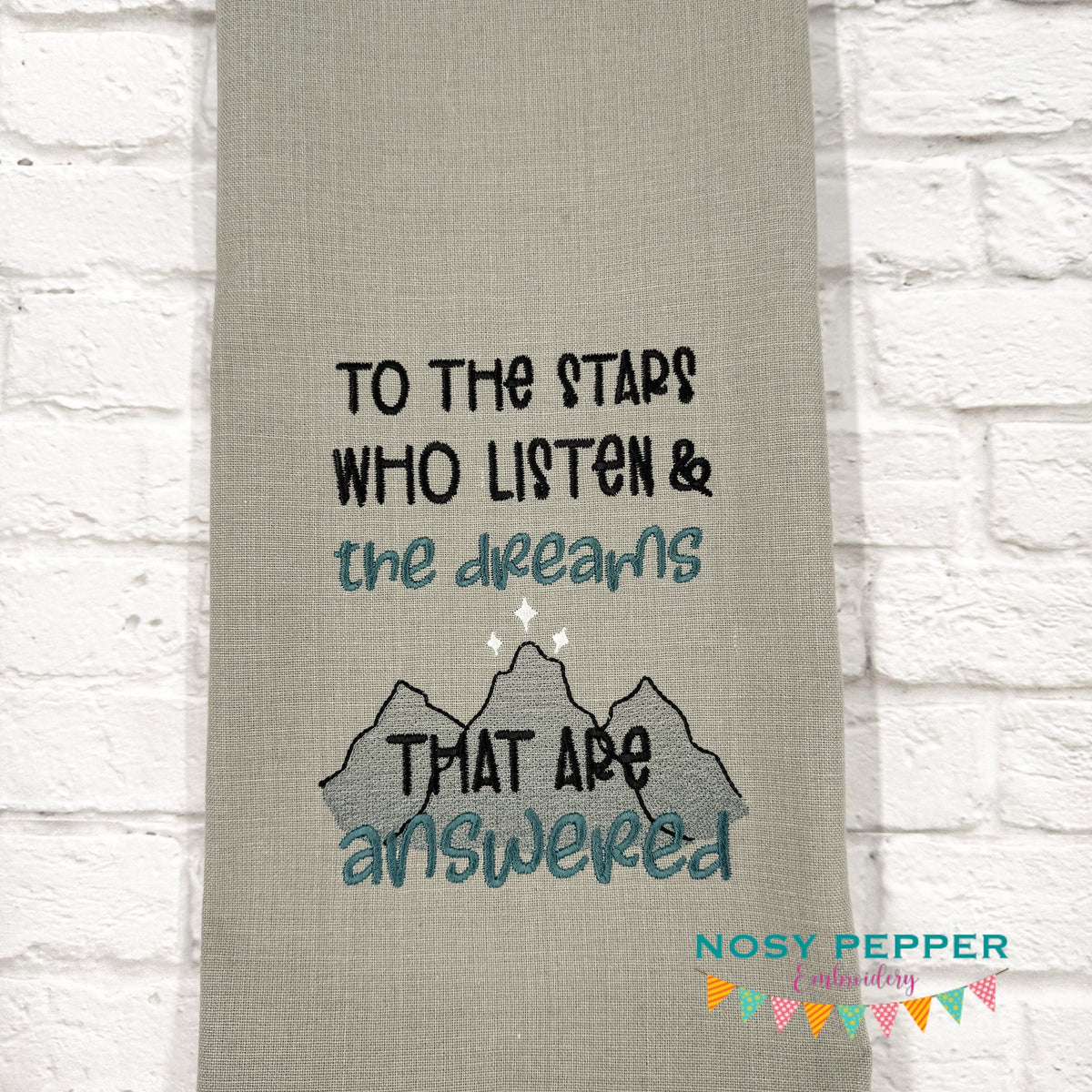 To The Stars Who Listen machine embroidery design (4 sizes included) D ...