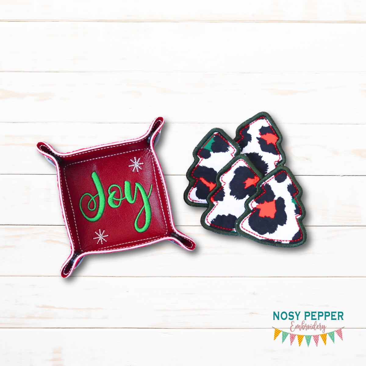 Tree ITH tray and wipe set machine embroidery design (includes 2 sizes ...