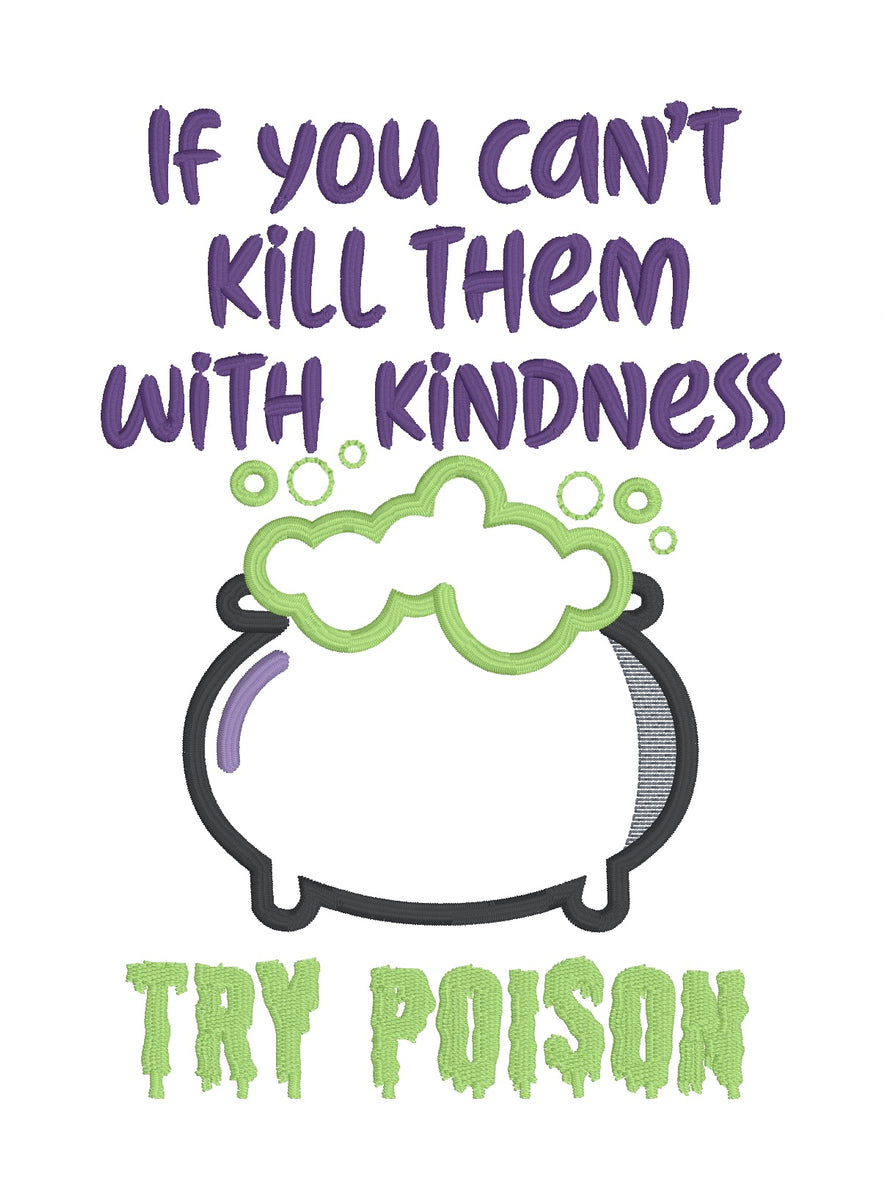 Try Poison appliqué machine embroidery design (4 sizes included) DIGIT ...