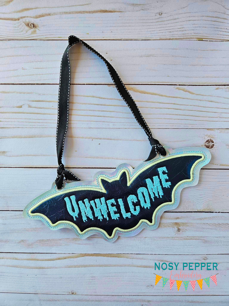 Unwelcome ITH sign machine embroidery design (4 sizes included) DIGITA ...