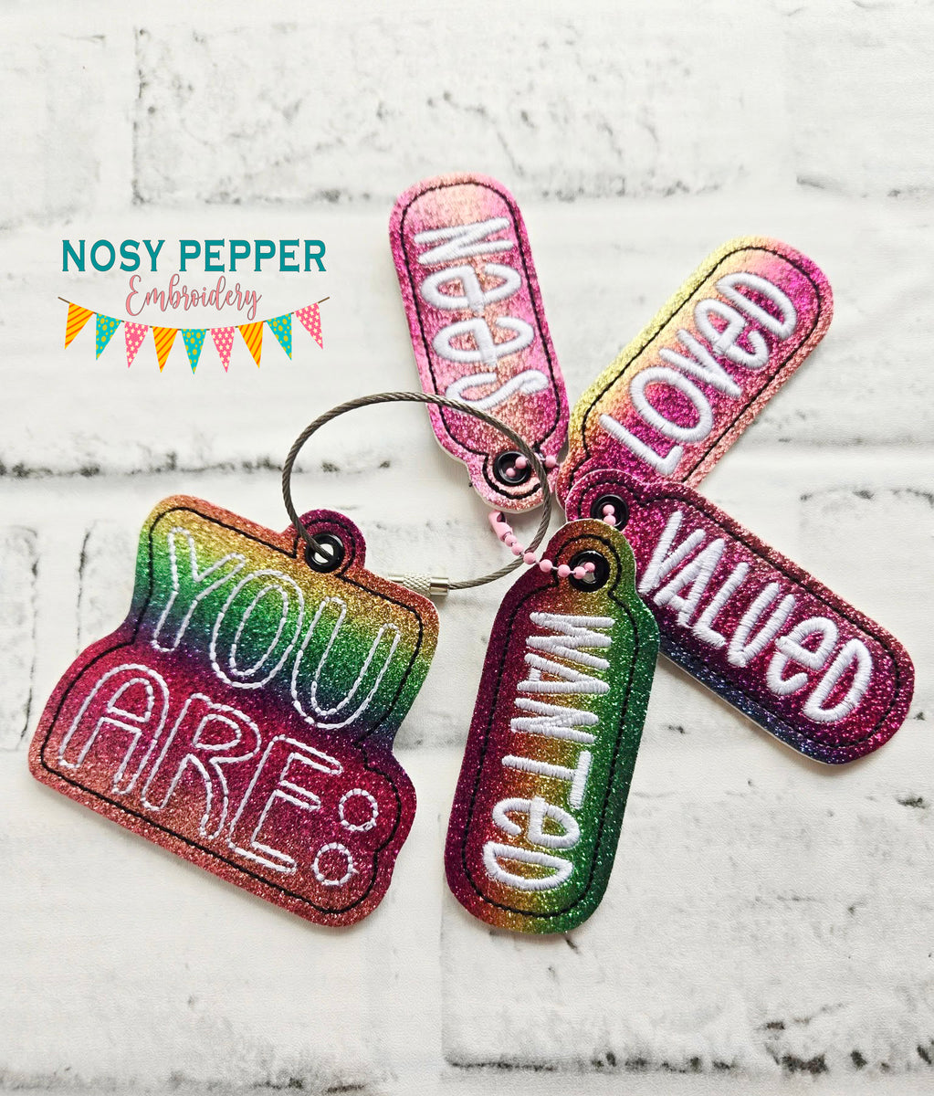 You Are bagtag charm set (4 charm designs and bagtag included) machine ...