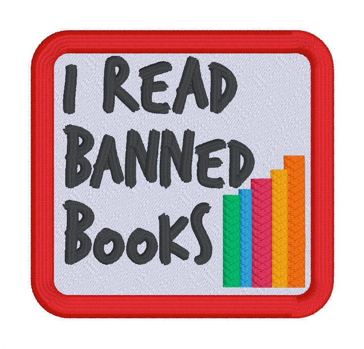 I Read Banned Books patch machine embroidery design (2 sizes included ...