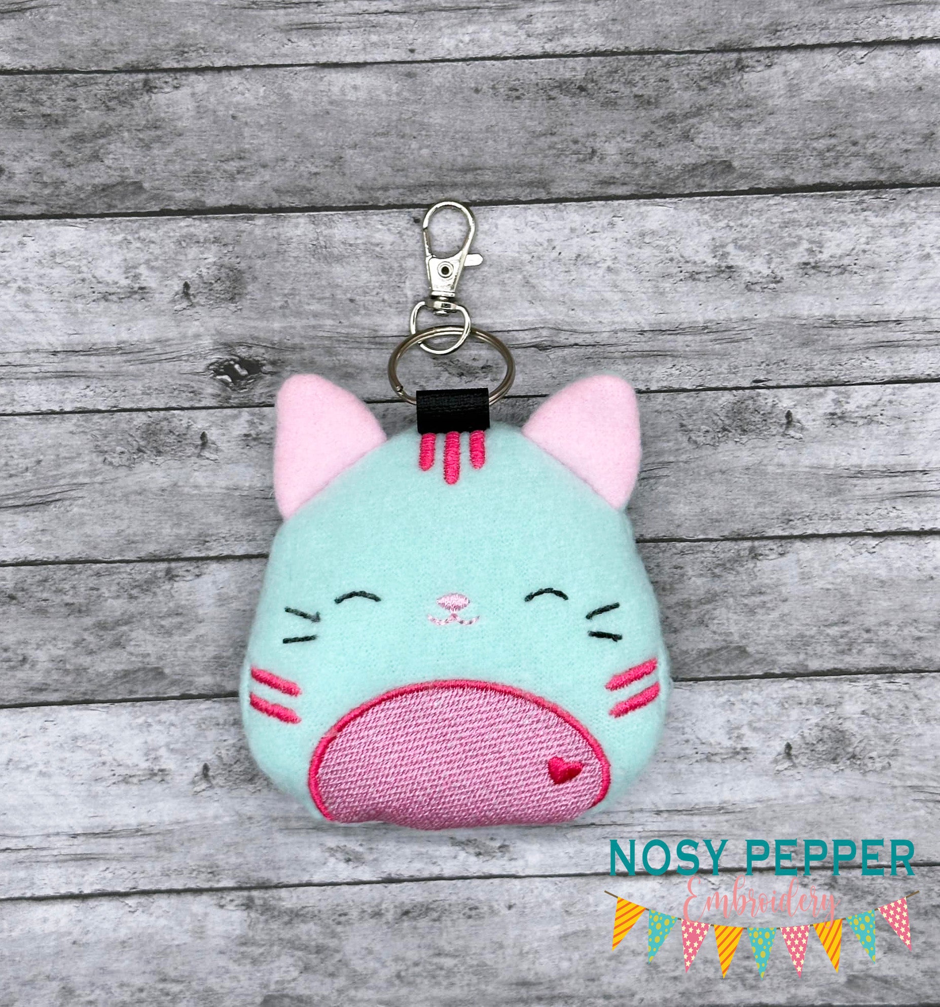 Cat squishie mini stuffie machine embroidery design machine embroidery ...