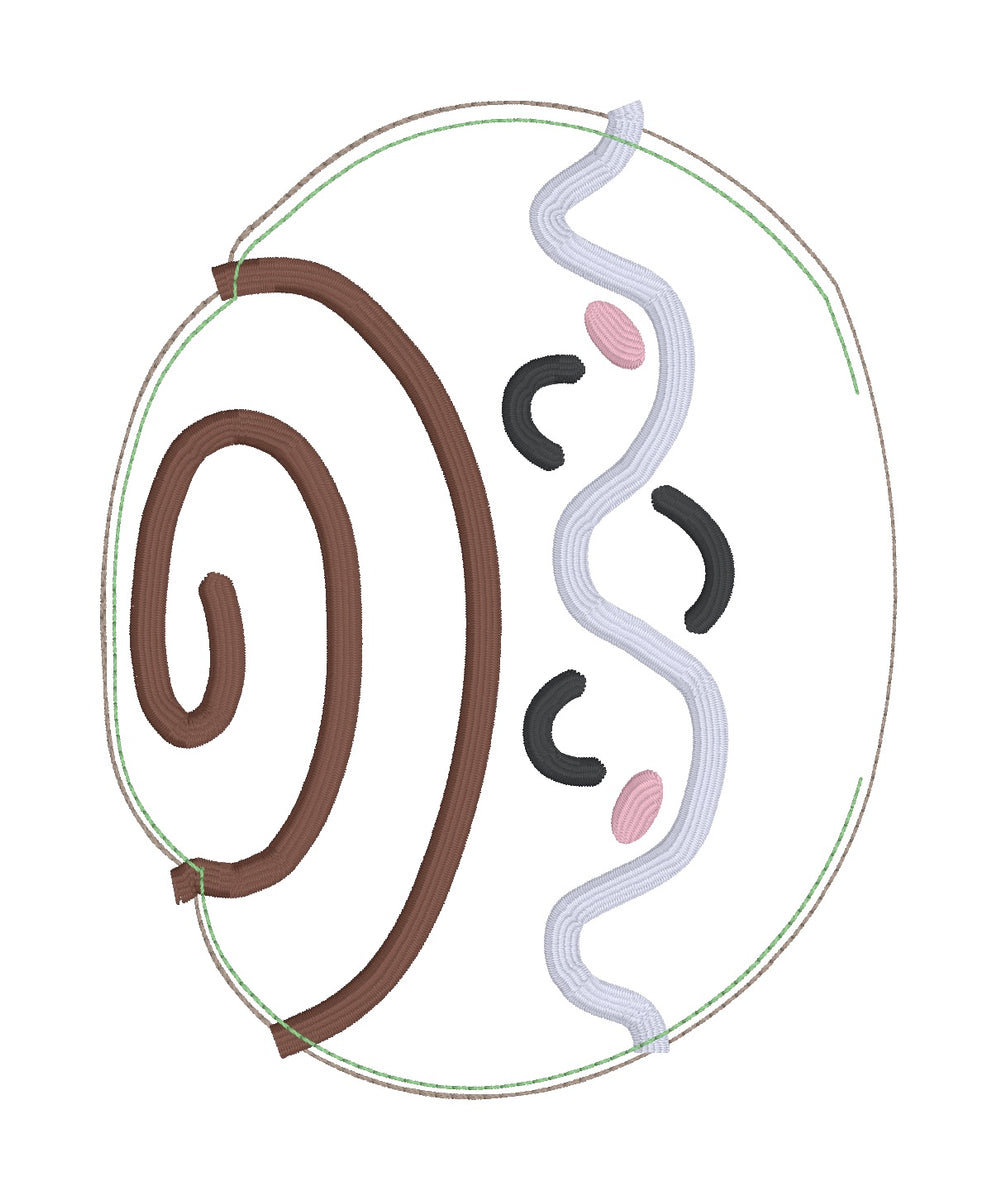 Cinnamon Roll stuffie (5 sizes included) machine embroidery design DIG ...