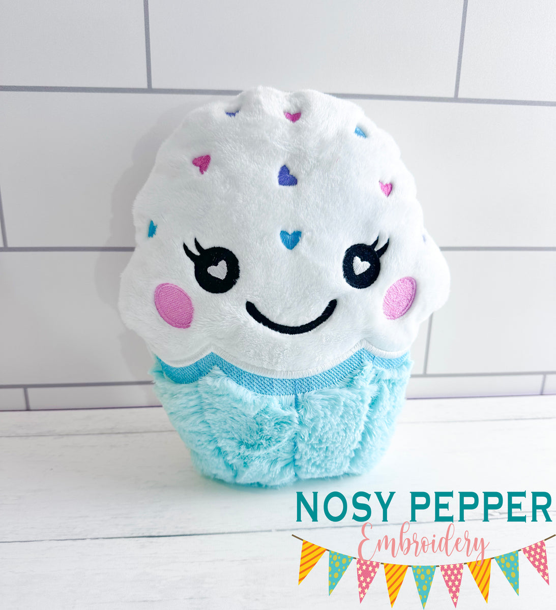 Cupcake squishy stuffie (5 sizes included) machine embroidery design m ...