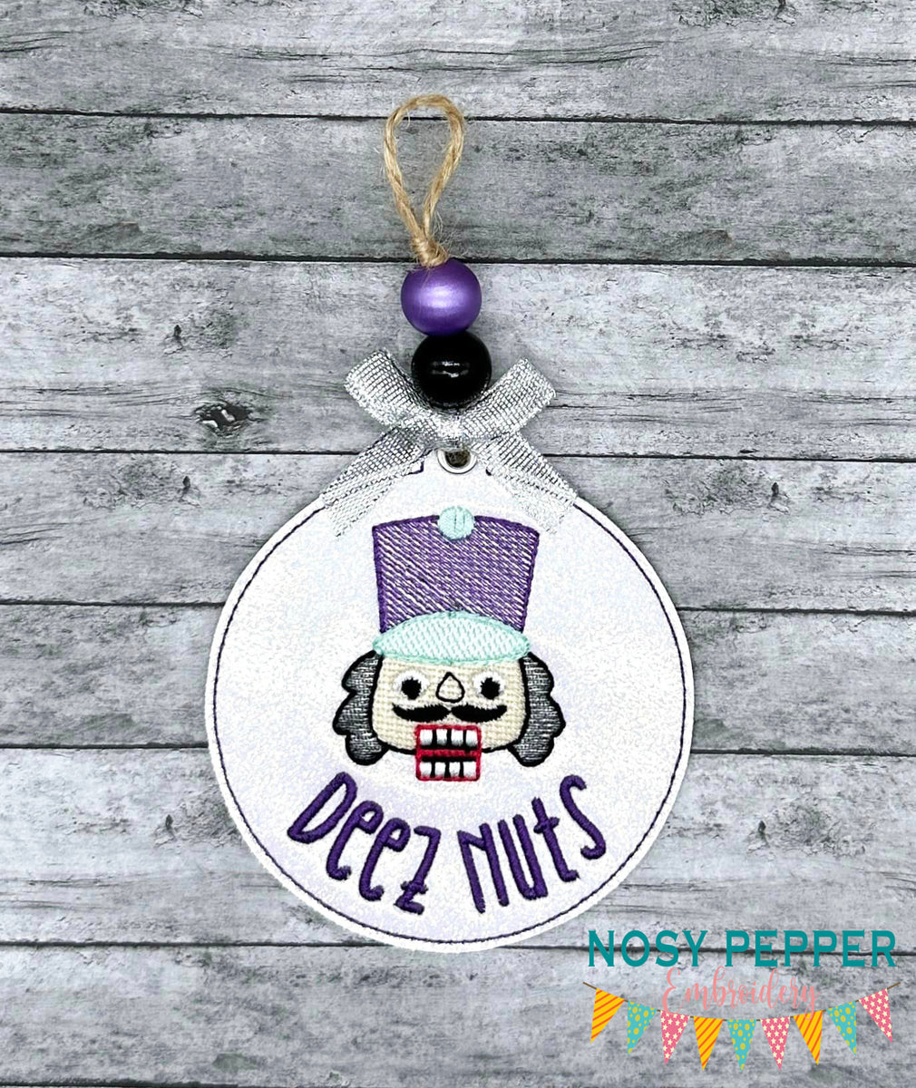 Deez Nuts Ornament machine embroidery design DIGITAL DOWNLOAD – Nosy ...