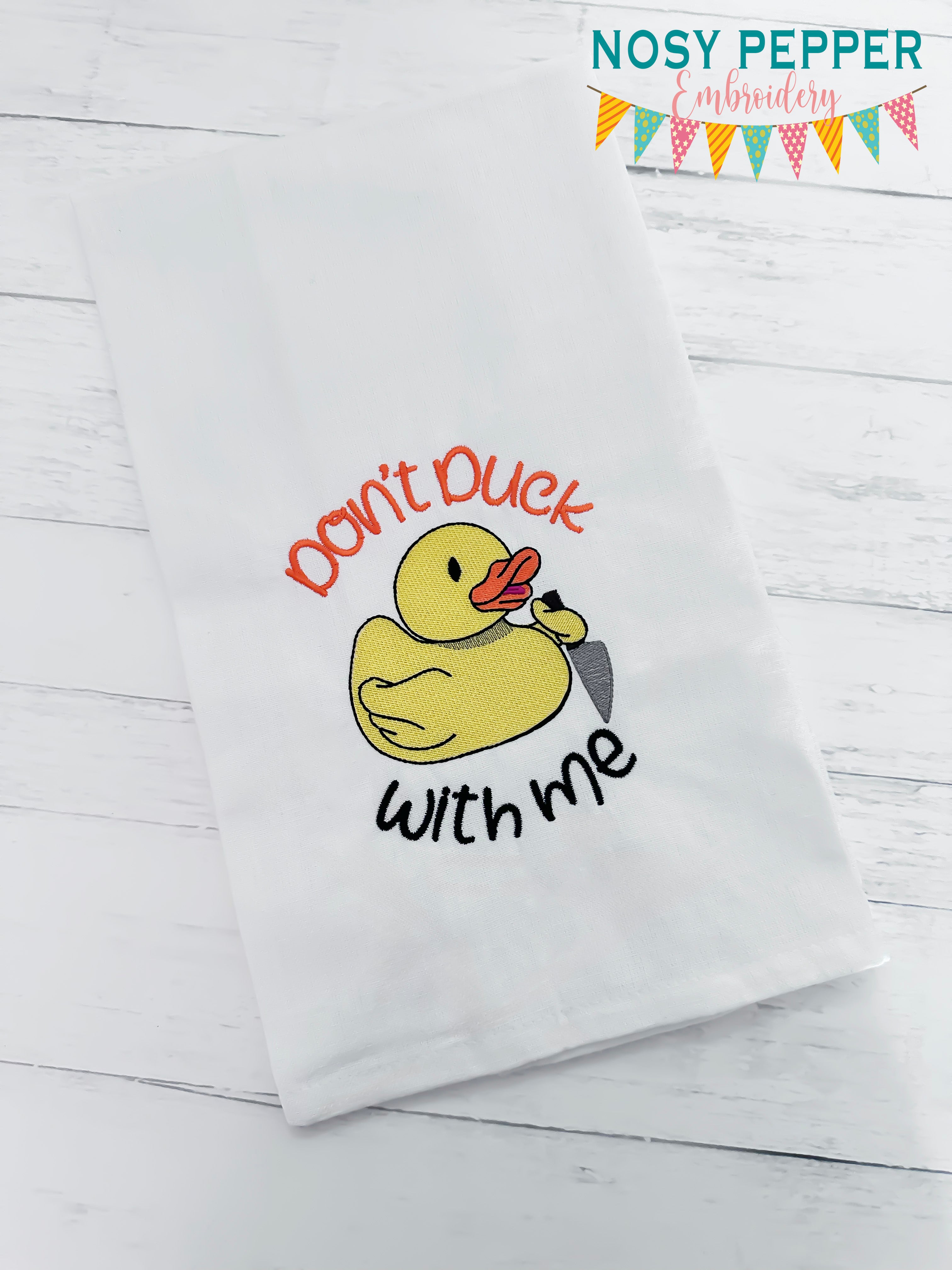 Don't Duck With Me machine embroidery design (4 sizes included) DIGITA ...