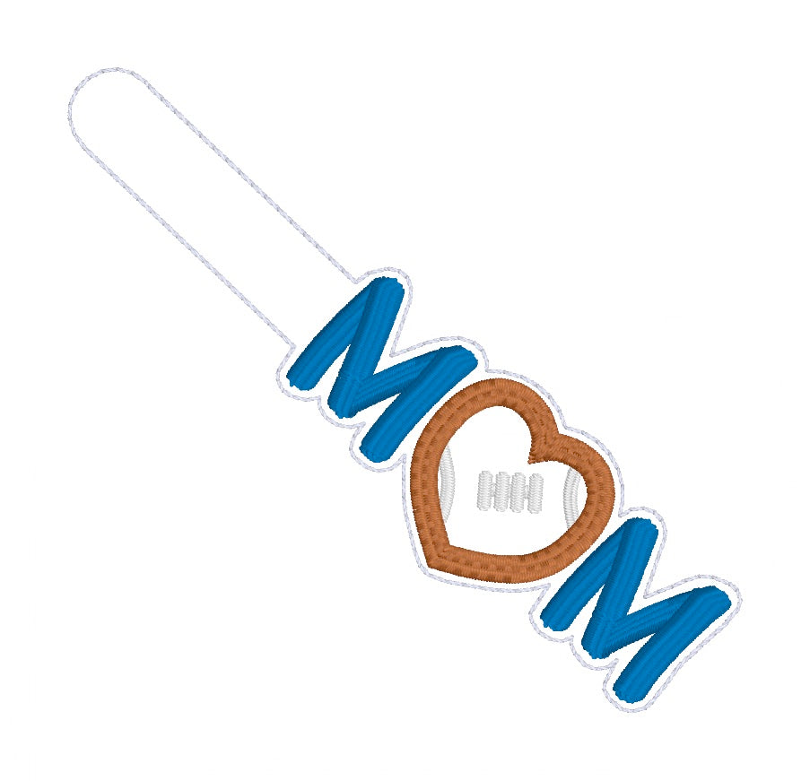 Football Mom Applique snap tab machine embroidery file (single & multi ...