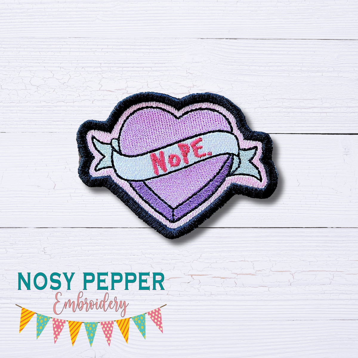 Nope patch machine embroidery design (2 sizes included) DIGITAL DOWNLO ...