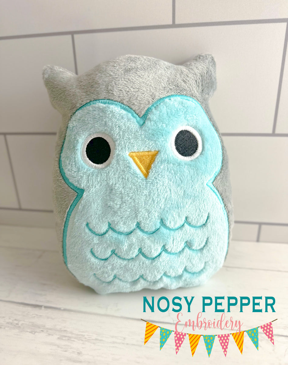 Owl squishy stuffie (5 sizes included) machine embroidery design machi ...