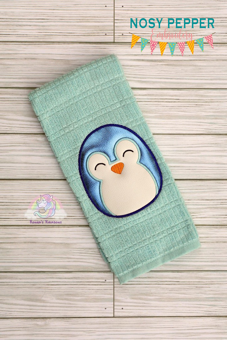 Penguin Squishy applique embroidery design (5 sizes included) DIGITAL – Nosy Pepper Patterns