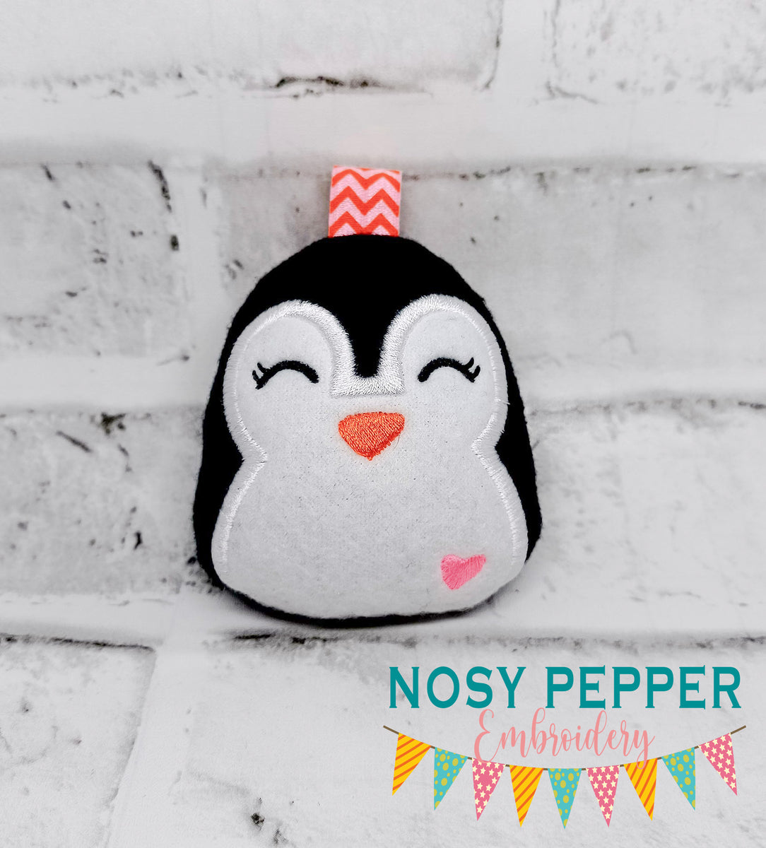 Penguin Squishie mini stuffie machine embroidery design machine embroi ...