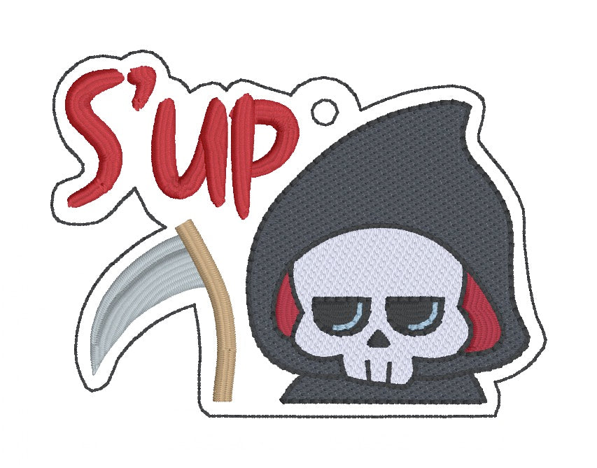 S'up bookmark/ornament/bag tag machine embroidery design March 24 Matu ...