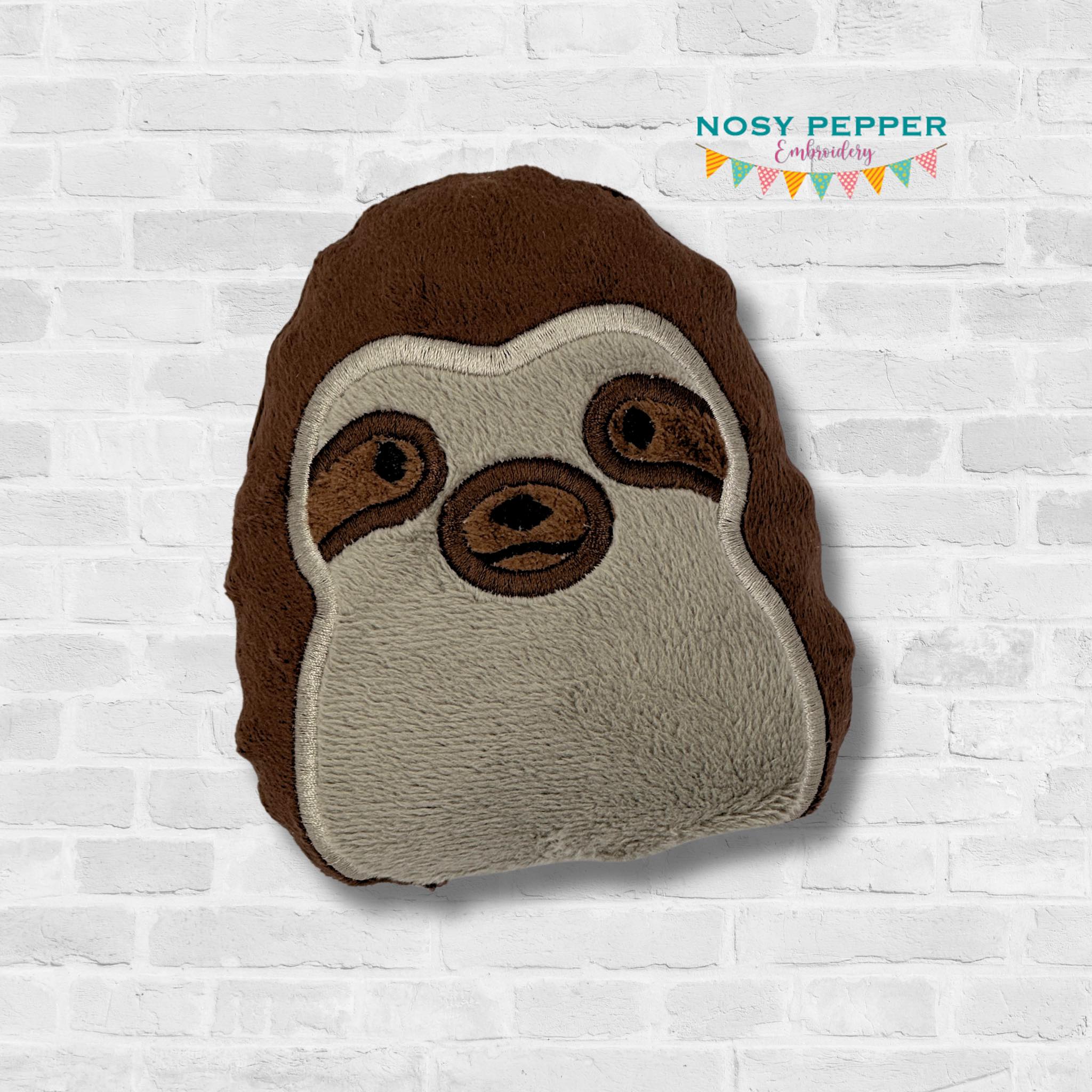 Sloth squishy stuffie (5 sizes included) machine embroidery design mac ...